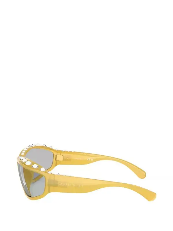 SWAROVSKI Crystal-embellished Rectangle-frame Sunglasses