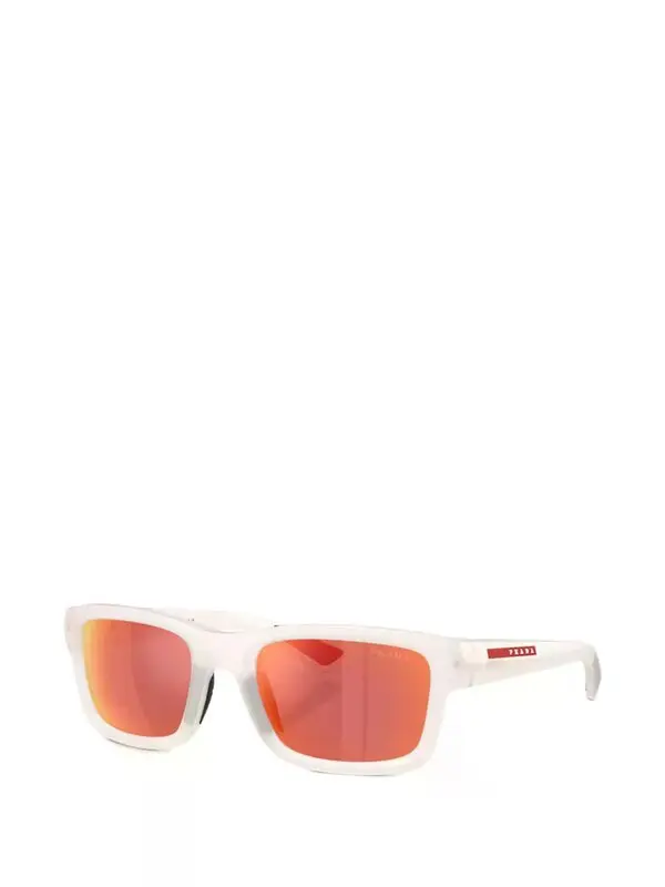 Prada Frosted-effect Rectangle-frame Sunglasses