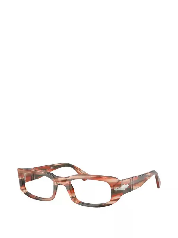 Persol Striped Rectangle-frame Glasses