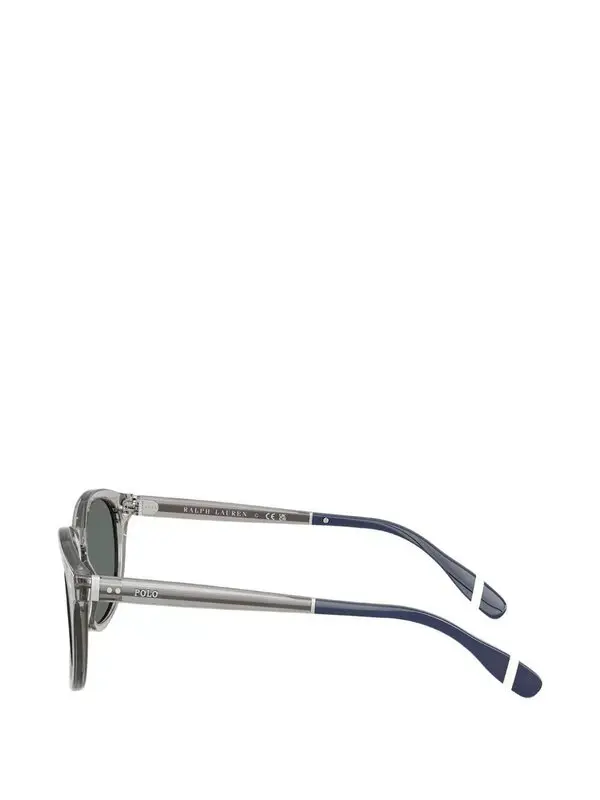 POLO RALPH LAUREN EYEWEAR Shiny Transparent Round Frame Sunglasses