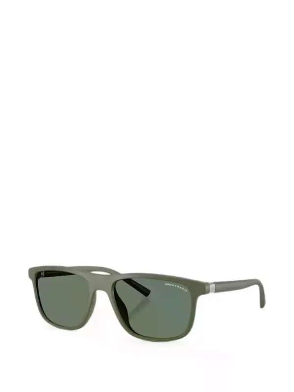 Armani Exchange Matte-finish Rectangle-frame Sunglasses