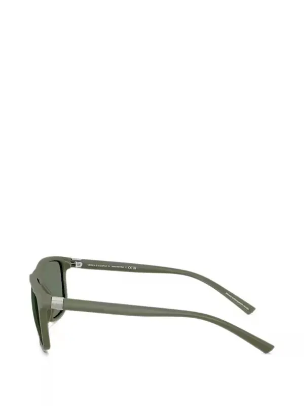 Armani Exchange Matte-finish Rectangle-frame Sunglasses