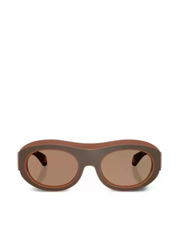 Moncler Ramillon Oval-frame Sunglasses - Brown