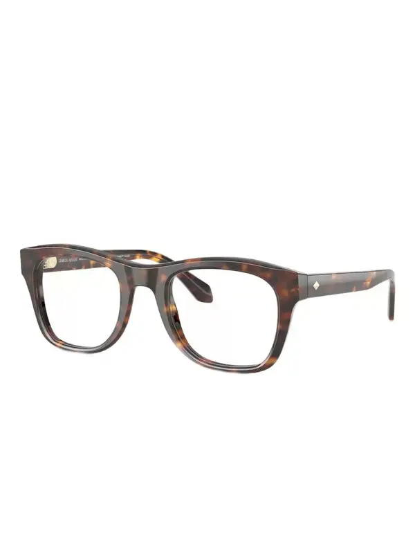 Giorgio Armani Tortoiseshell Rectangle Glasses
