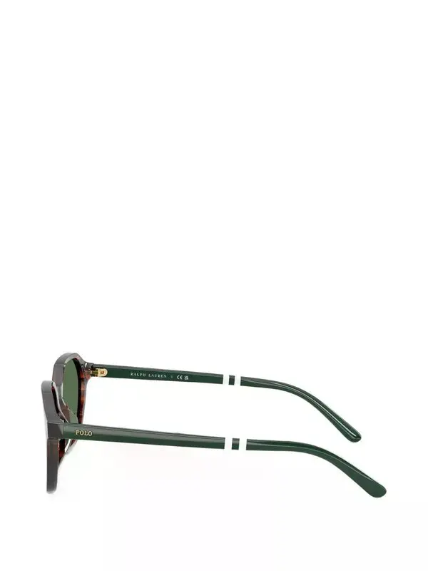 POLO RALPH LAUREN EYEWEAR Striped Geometric Sunglasses