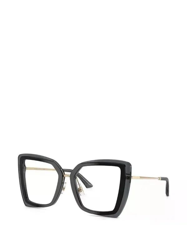 JIMMY CHOO Geometric-frame Glasses - Black