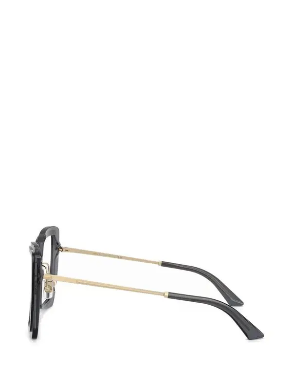 JIMMY CHOO Geometric-frame Glasses - Black