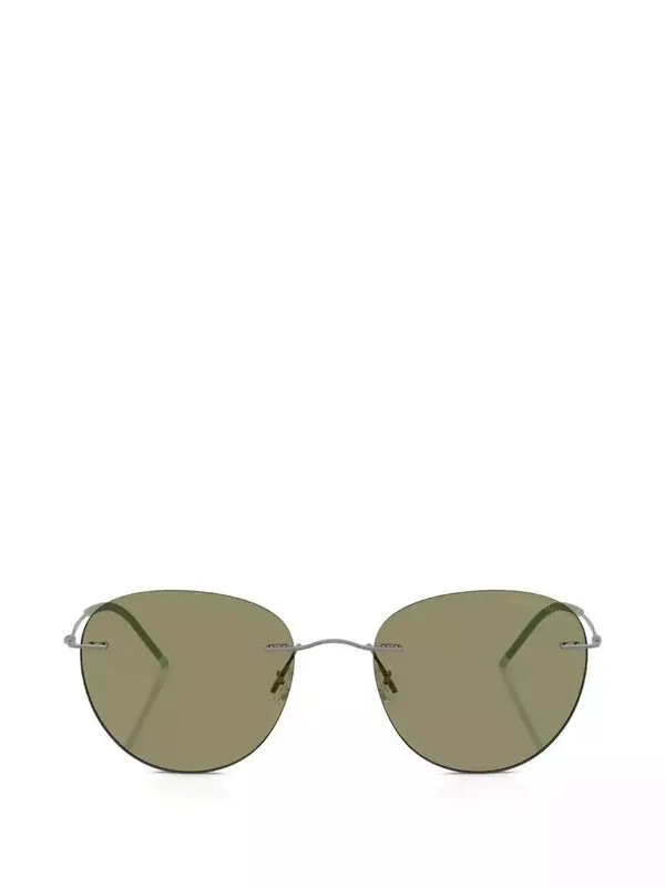 Giorgio Armani Rimless Round-frame Sunglasses - Silver