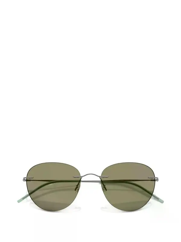 Giorgio Armani Rimless Round-frame Sunglasses