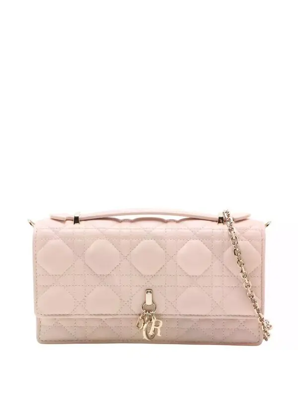 Dior 2010-2026 Lambskin Cannage My Mini Bag Satchel - Pink