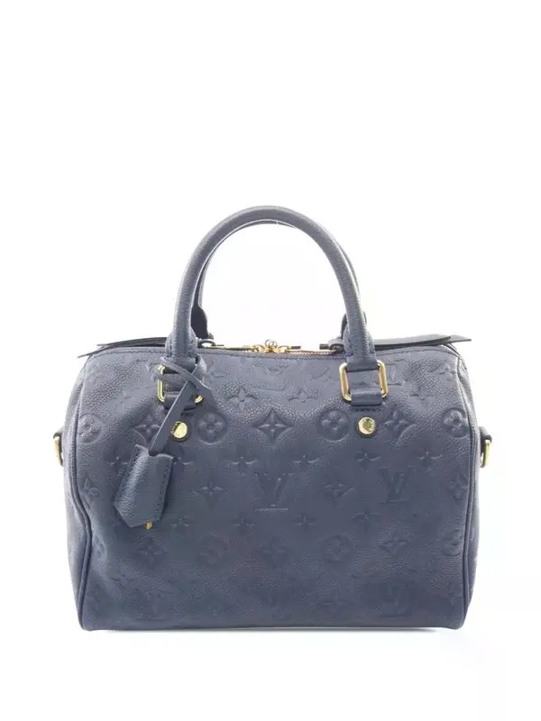 LOUIS VUITTON 2012 Monogram Empreinte Speedy Bandouliere 25 Satchel - Blue