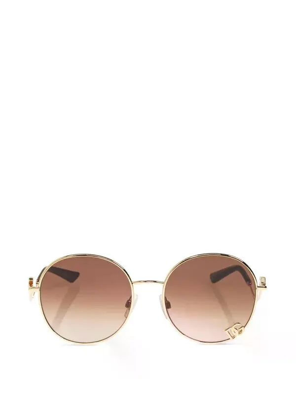 Dolce & Gabbana Round Frame Sunglasses - Gold