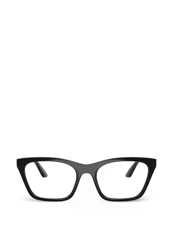 Emporio Armani Logo-plaque Cat-eye Glasses - Black
