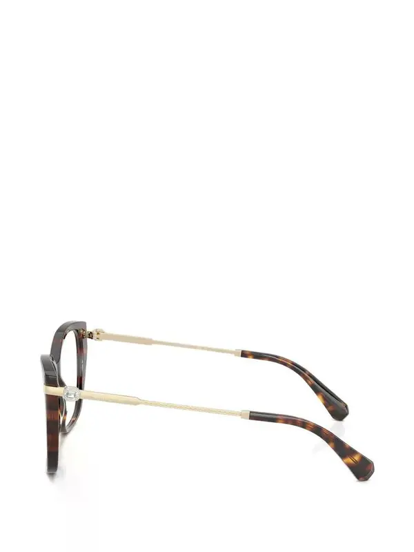 SWAROVSKI Square Frame Eyeglasses With Tortoiseshell Detail