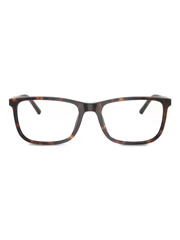 Dolce & Gabbana Tortoiseshell Rectangle Full Rim Eyeglasses - Brown