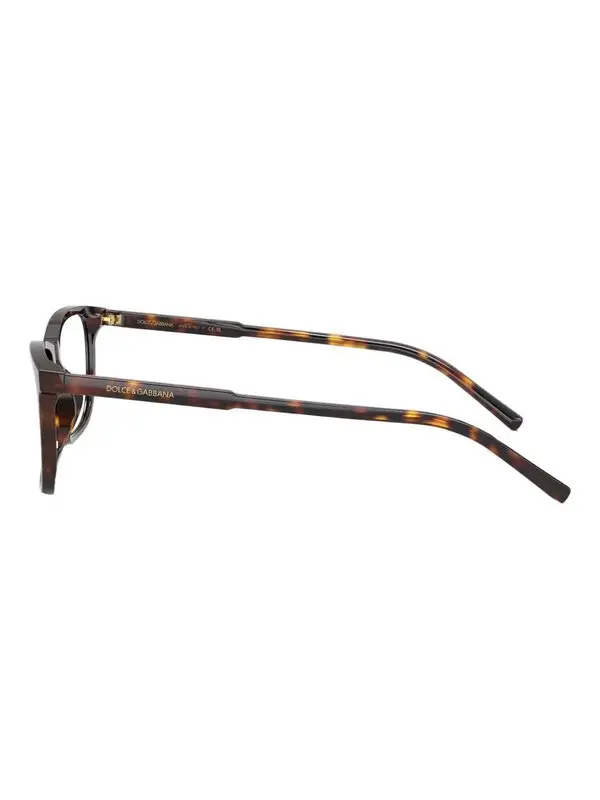 Dolce & Gabbana Tortoiseshell Rectangle Full Rim Eyeglasses