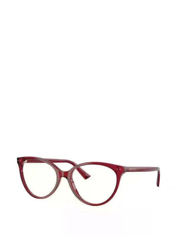 JIMMY CHOO Round Frame Eyeglasses - Red