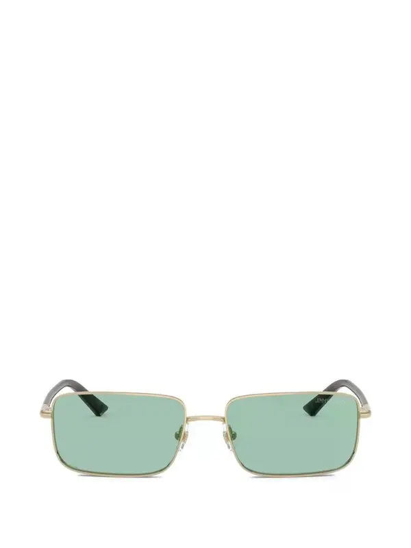 JIMMY CHOO Gavin Rectangle-frame Sunglasses - Gold