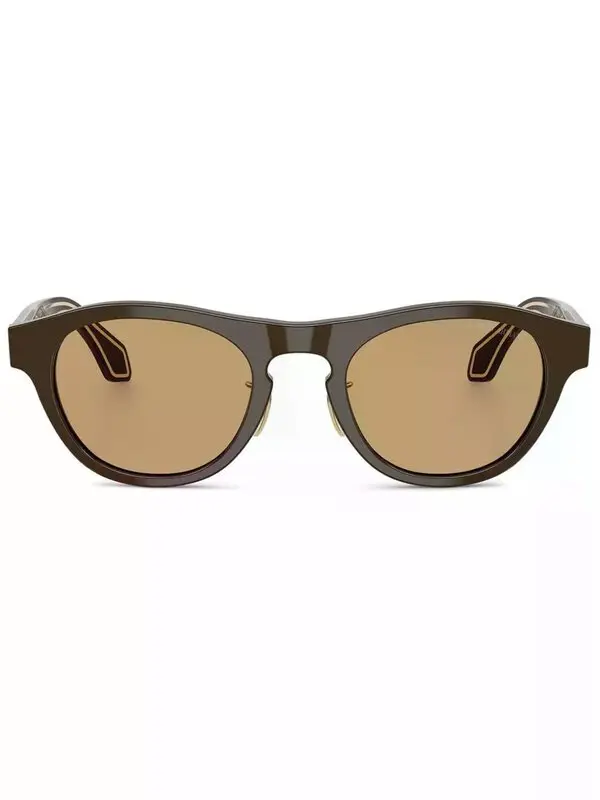 Giorgio Armani Sunglasses With Orange Tinted Lenses - Brown