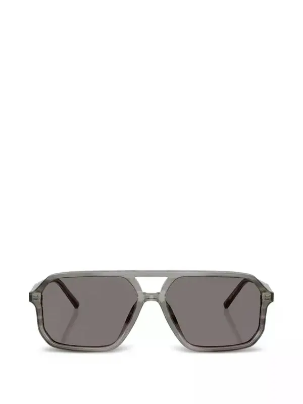 Dolce & Gabbana Striped Geometric-frame Sunglasses