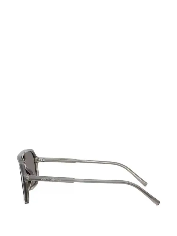 Dolce & Gabbana Striped Geometric-frame Sunglasses