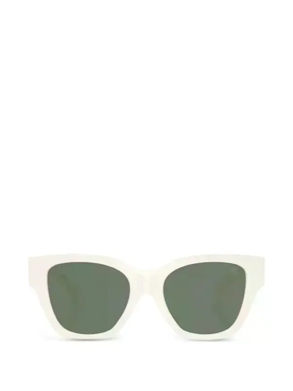 Burberry Logo-plaque Square-frame Sunglasses - Neutrals