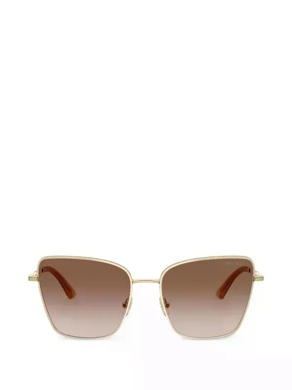 JIMMY CHOO Glitter-detail Square-frame Sunglasses