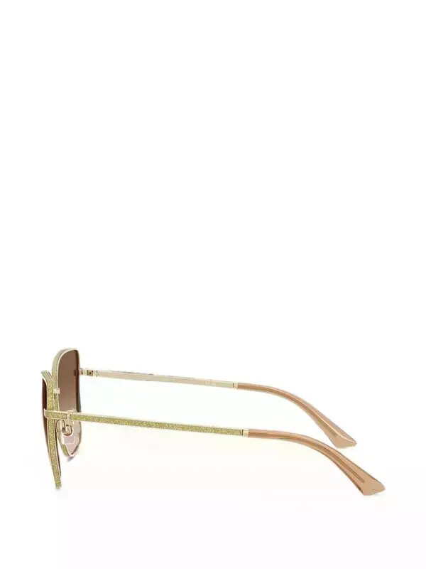 JIMMY CHOO Glitter-detail Square-frame Sunglasses