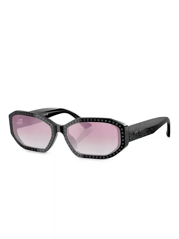 JIMMY CHOO Embellished Geometric Sunglasses