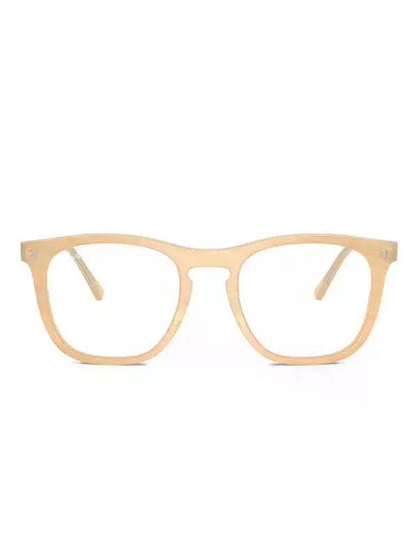 Ray-ban Striped Rectangle Eyeglasses - Brown