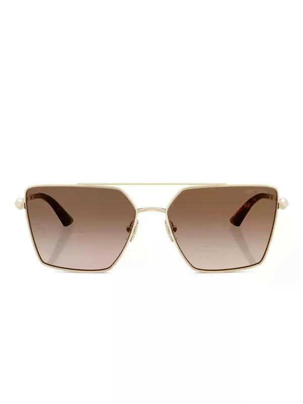 JIMMY CHOO Square-frame Sunglasses - Gold
