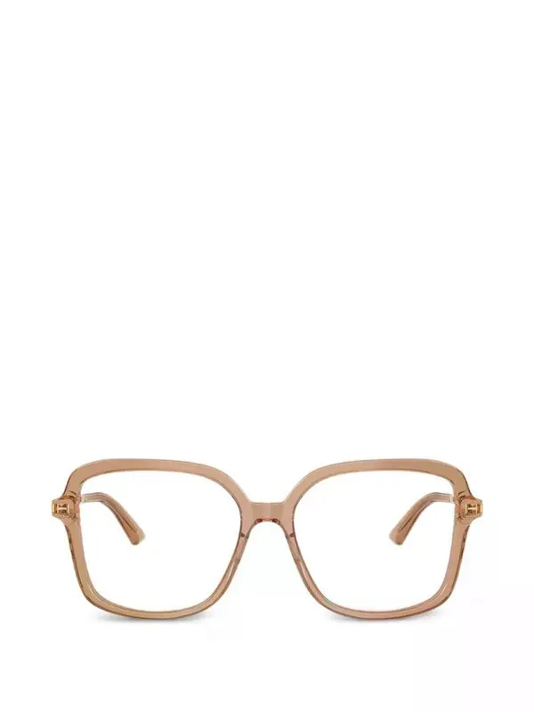 JIMMY CHOO Square Frame Eyeglasses - Neutrals