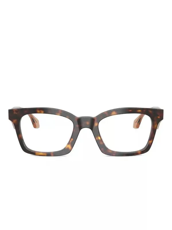 Giorgio Armani Tortoiseshell Square Glasses - Brown
