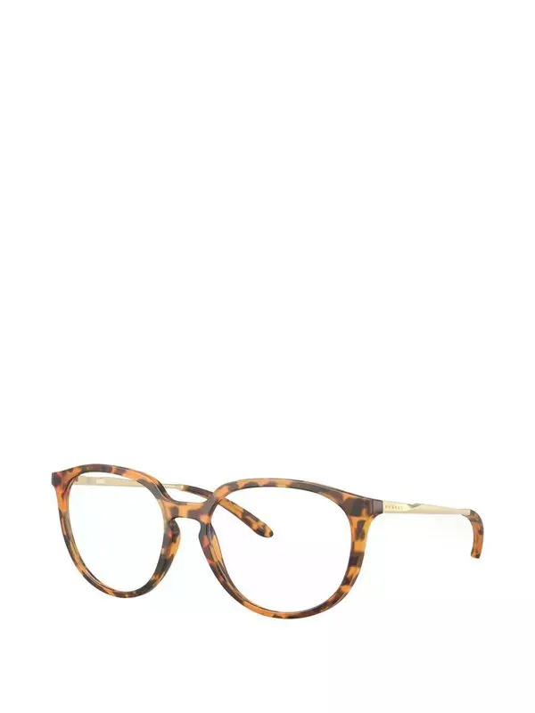 Oakley Bmng Tortoiseshell-effect Round-frame Glasses - Brown