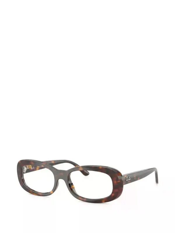 Ray-ban Havana Oval-frame Eyeglasses