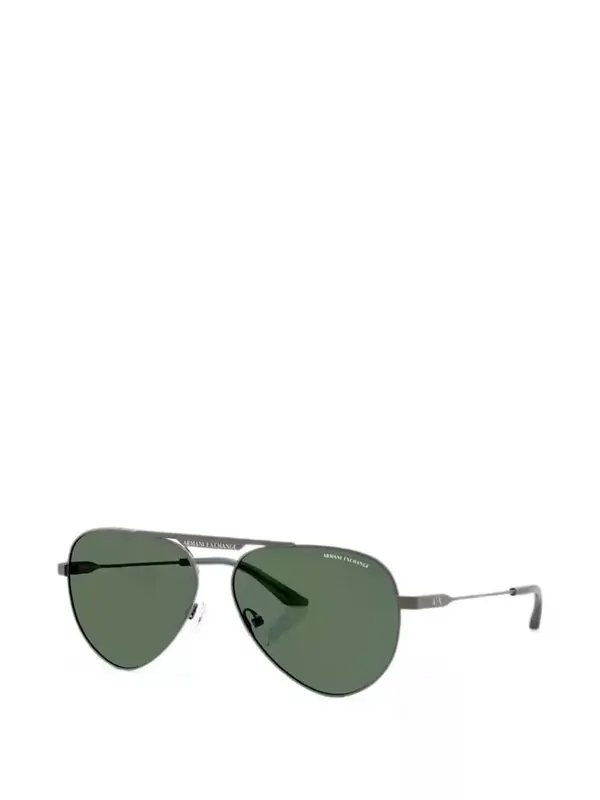 Armani Exchange Matte-finish Pilot-frame Sunglasses