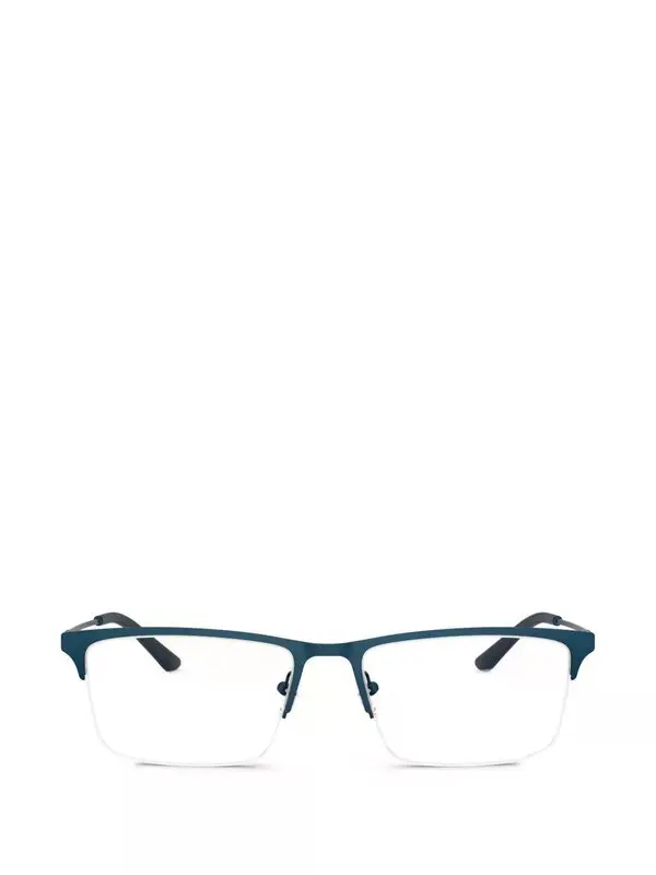 Emporio Armani Rectangle-frame Glasses - Blue