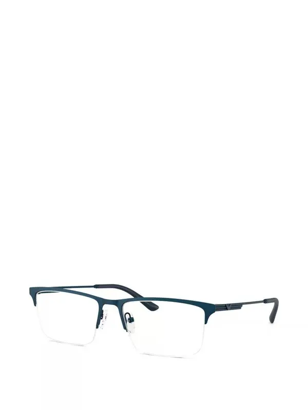 Emporio Armani Rectangle-frame Glasses - Blue
