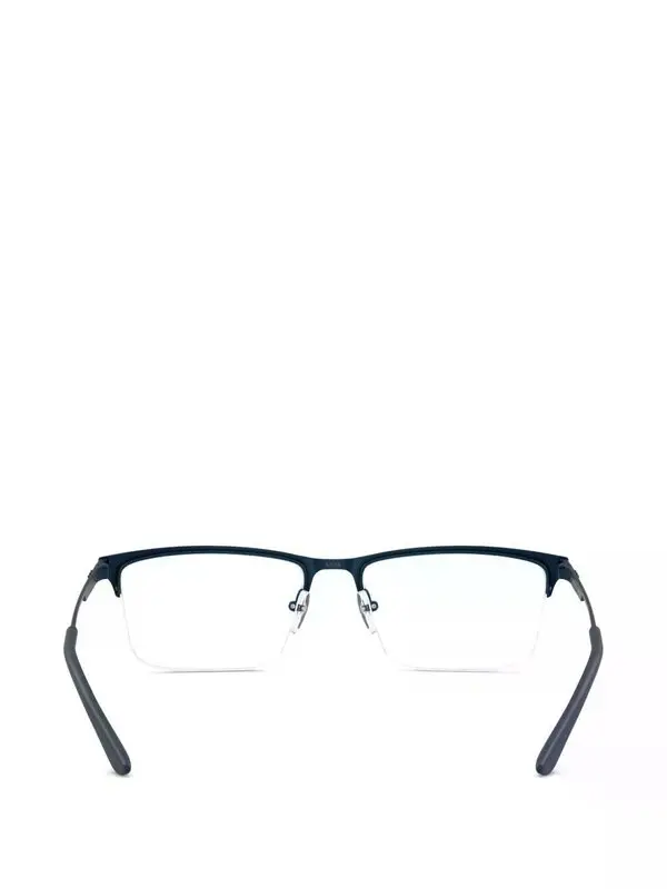 Emporio Armani Rectangle-frame Glasses - Blue