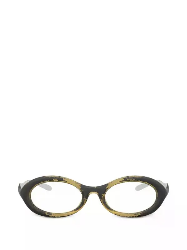 DIESEL® Oval Frame Eyeglasses - Black