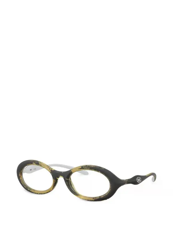 DIESEL® Oval Frame Eyeglasses - Black