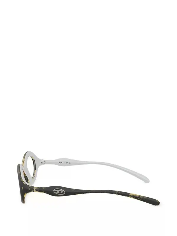 DIESEL® Oval Frame Eyeglasses - Black