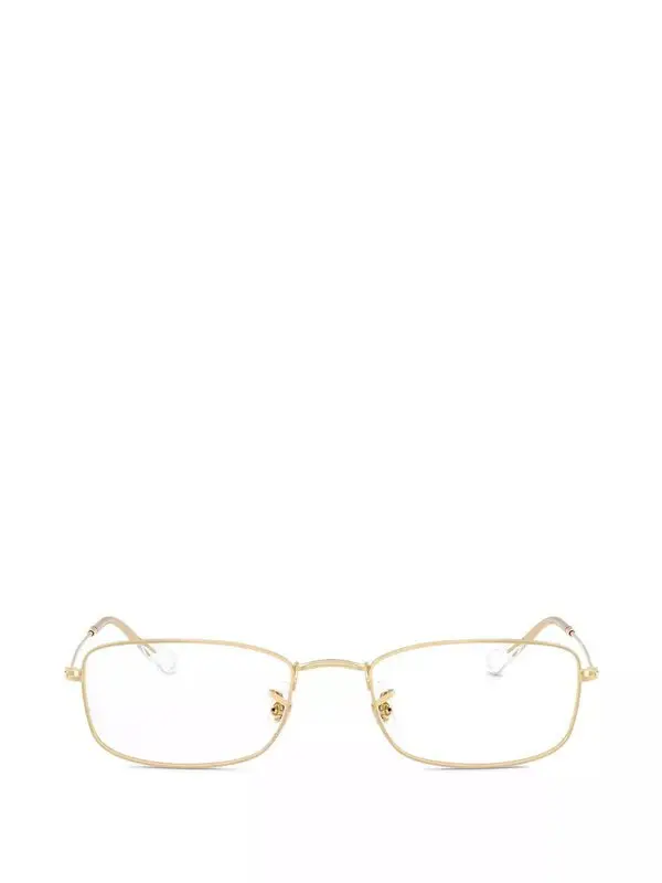 Ray-ban Rectangle Frame Eyeglasses - Gold