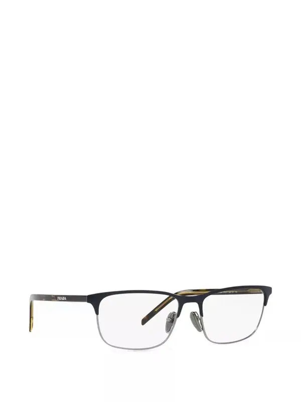 Prada Pr 66yv Rectangle-frame Glasses - Brown