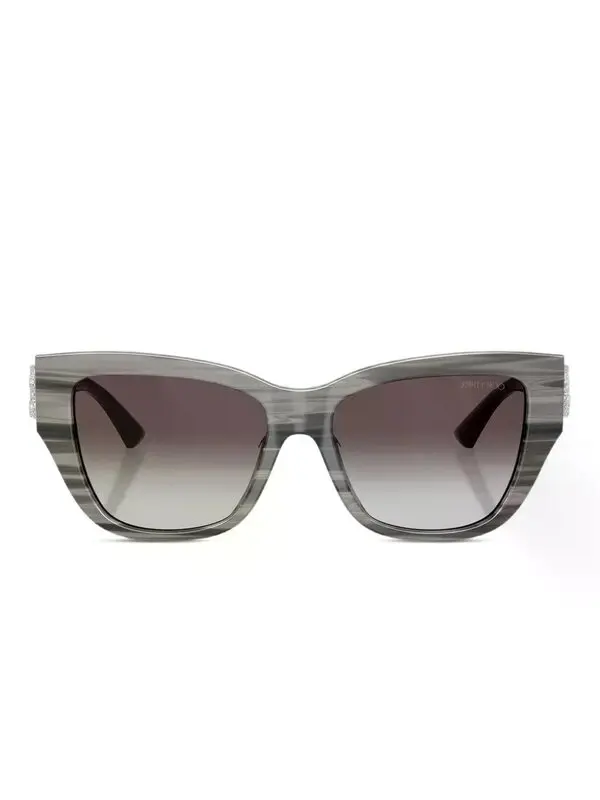 JIMMY CHOO Striped Gradient-lenses Sunglasses
