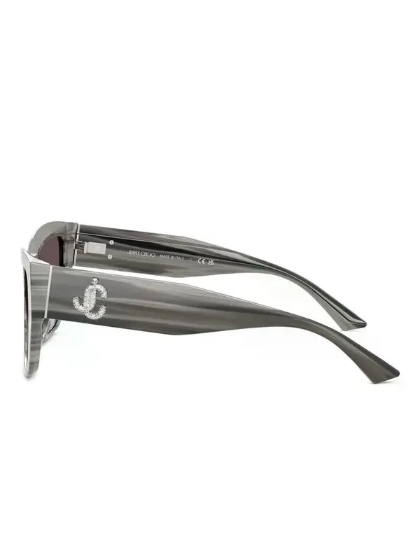 JIMMY CHOO Striped Gradient-lenses Sunglasses