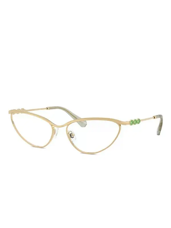 SWAROVSKI Embellished Cat-eye Glasses - Gold