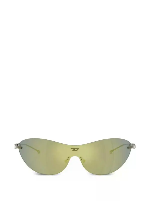 DIESEL® Logo-plaque Cat-eye Sunglasses - Gold