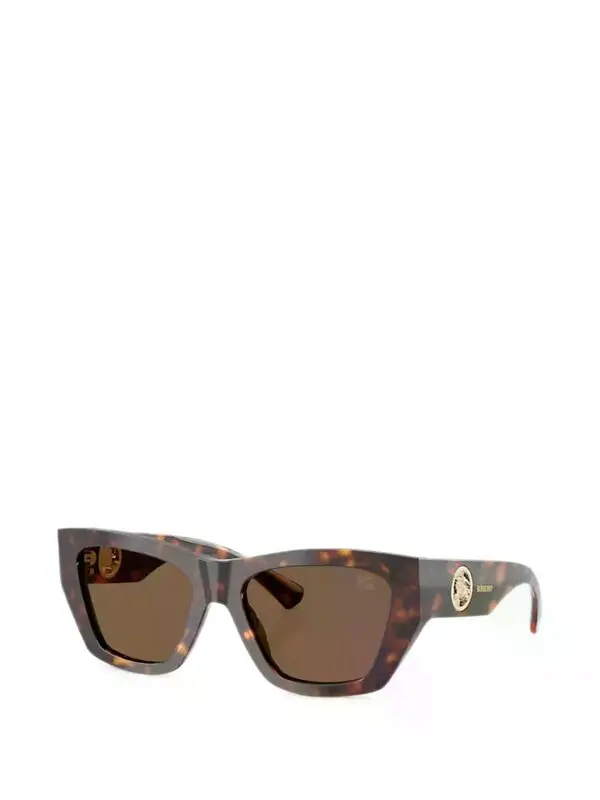 Burberry Tortoiseshell-effect Rectangle-frame Sunglasses - Brown