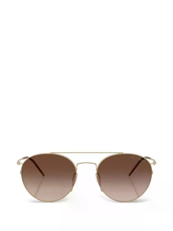 Giorgio Armani Double-bridge Round Sunglasses